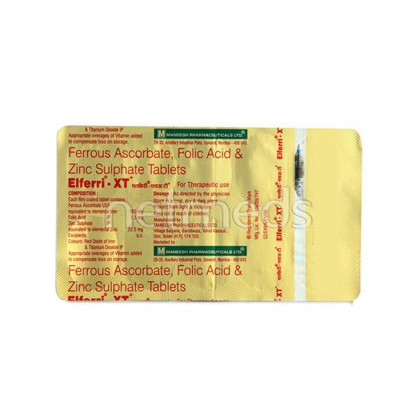 Elferri XT + Tablet 10'S Price, Uses, Side effects, Substitutes | Netmeds