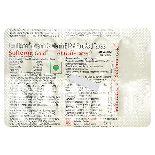 Buy Softeron Gold Tablet 10'S Online at Upto 25% OFF | Netmeds