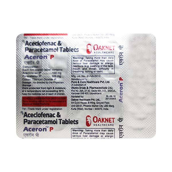 Aceron P Tablet 10'S : Uses, Side Effects, Price | Netmeds