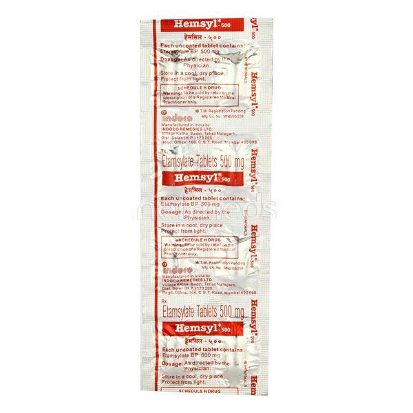 Hemsyl 500mg Tablet 10'S Price, Uses, Side effects, Substitutes | Netmeds