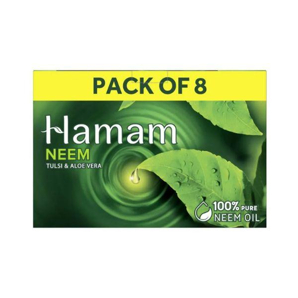 Buy Hamam Neem Tulsi & Aloe Vera Soap (Pack Of 8) 1200 gm Online at Best Price - Soaps