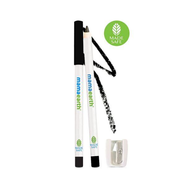 Buy Mamaearth Charcoal Black Long Stay Kohl Kajal Black Waterproof With ...