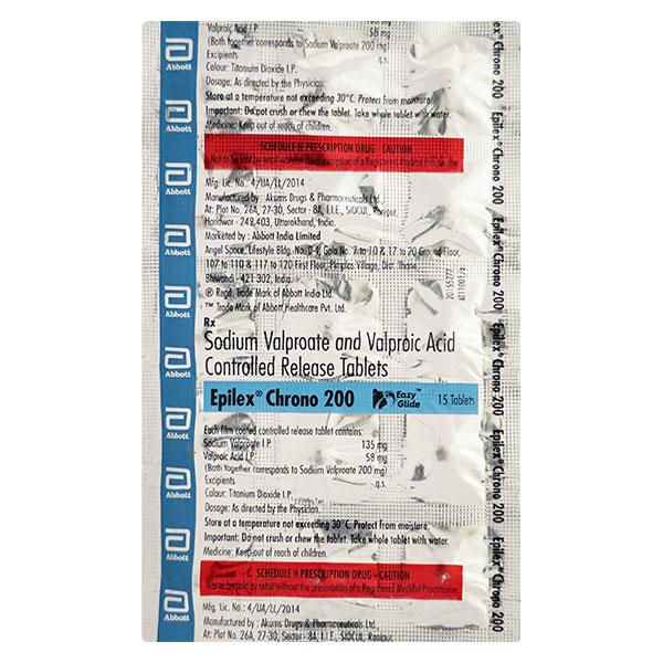 Buy Epilex Chrono 200Mg Tablet 15's Online at Upto 25% OFF | Netmeds