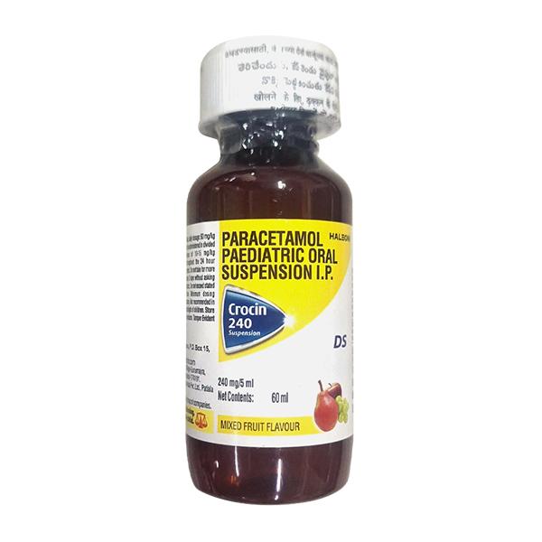 Crocin DS 240mg Suspension 60ml - Buy Medicines online at Best Price ...