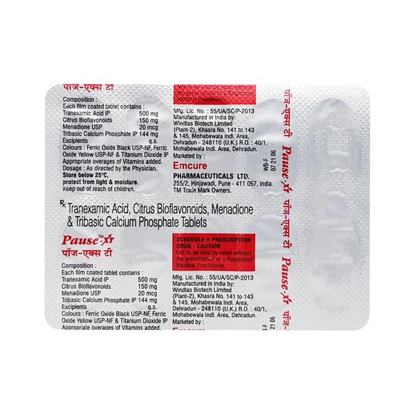 Buy Pause XT Tablet 10'S Online at Upto 25% OFF | Netmeds
