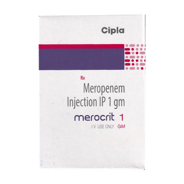 MEROCRIT 1gm Injection 1's - Price, Uses, Side Effects | Netmeds