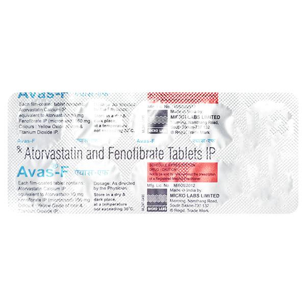 Buy AVAS F 10 Tablet 10's Online at Upto 25% OFF | Netmeds