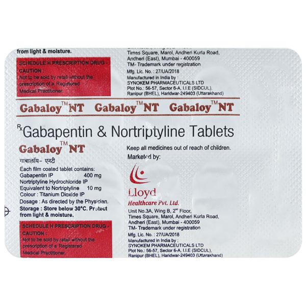 Gabaloy NT Tablet 10'S Price, Uses, Side effects, Substitutes | Netmeds