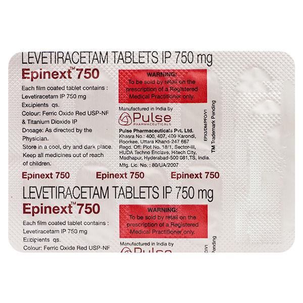 EPINEXT 750 Tablet 10's Price, Uses, Side effects, Substitutes | Netmeds