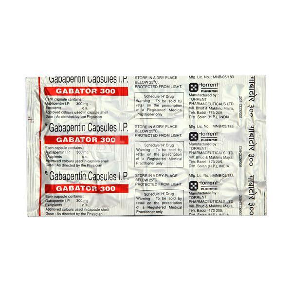 Buy Gabator 300mg Capsule 10'S Online at Upto 25% OFF | Netmeds