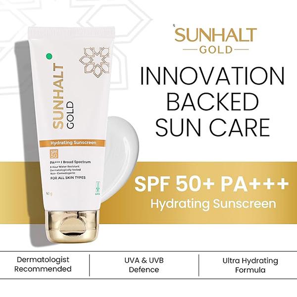 SUNHALT GOLD SPF 50 PA+++ HYDRATING Sunscreen 50g