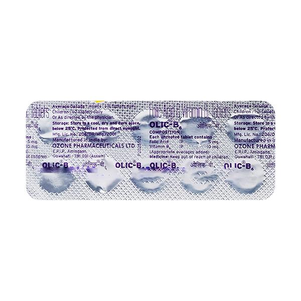 Olic B6 5/10mg Tablet 10'S Price, Uses, Side effects, Substitutes | Netmeds