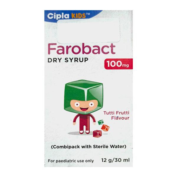 FAROBACT TUTTI FRUTTI 100mg Dry Syrup 30ml Price, Uses, Side effects ...