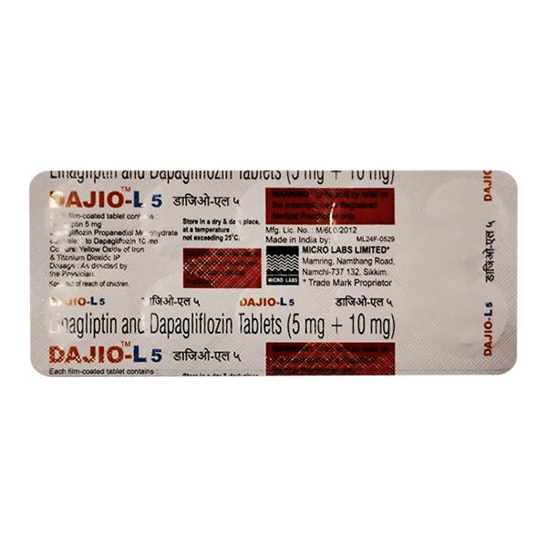Buy DAJIO L Tablet 10's Online | Netmeds