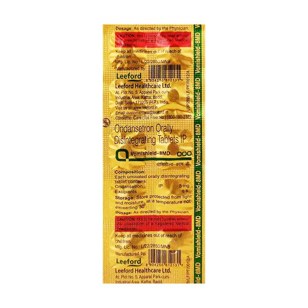 VOMISHIELD MD 8 Tablet 10's : Uses, Side Effects, Price | Netmeds