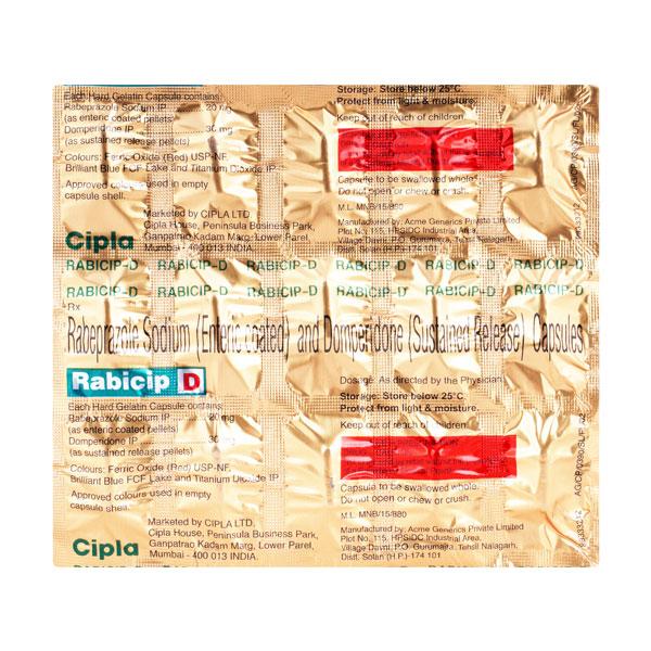 Rabicip D Capsule 15'S Price, Uses, Side effects, Substitutes | Netmeds