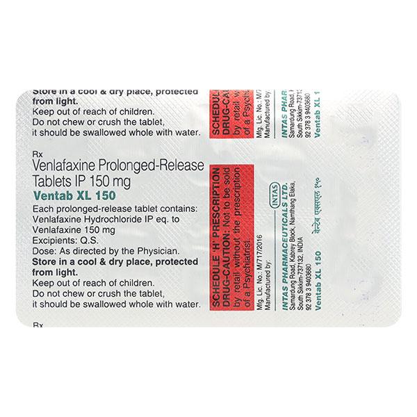 Buy Ventab XL 150mg Tablet 10'S Online at Upto 25% OFF | Netmeds