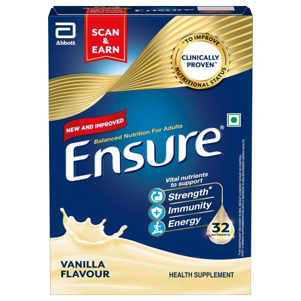 Ensure Nutritional Powder - Vanilla Flavour 375 gm (Refill Pack) 1 s ...