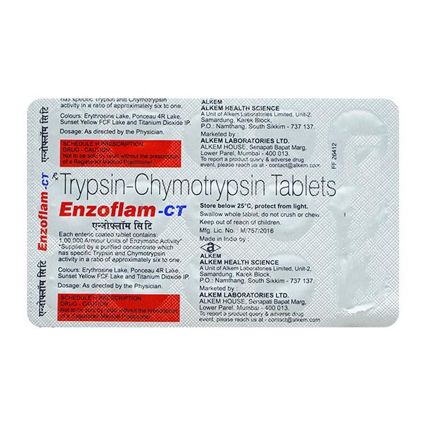 ENZOFLAM CT Tablet 15's Price, Uses, Side effects, Substitutes | Netmeds