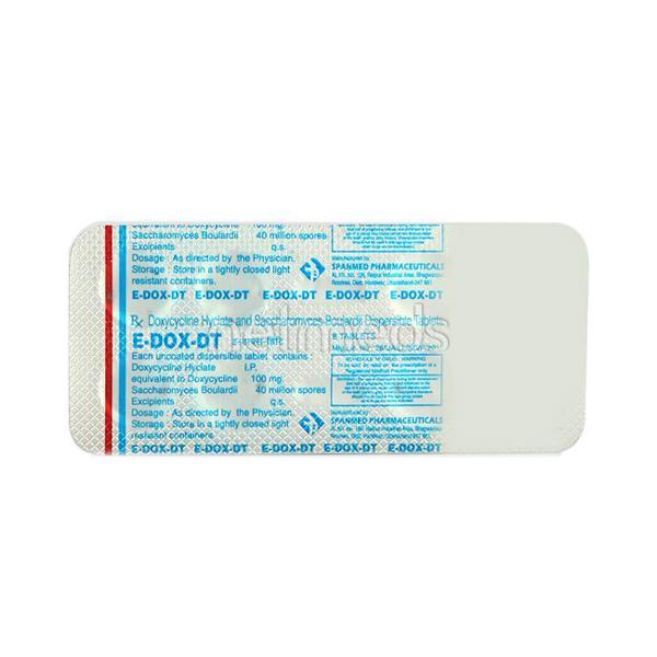 Edox DT 100mg Tablet 8'S Price, Uses, Side effects, Substitutes | Netmeds