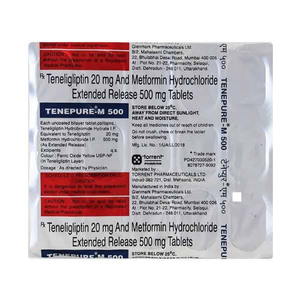 TENEPURE M 500 Tablet 15's : Price, Uses, Side Effects | Netmeds
