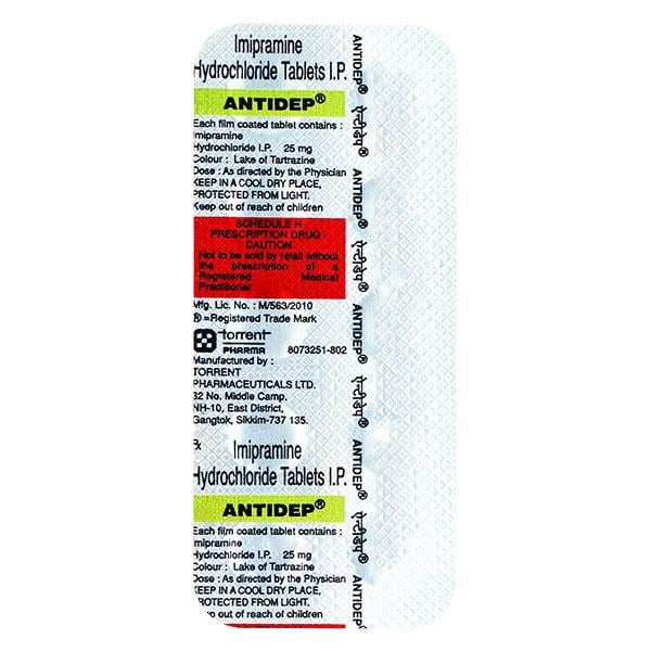Antidep 25mg Tablet 10'S - Price, Uses, Side Effects, and Substitutes ...