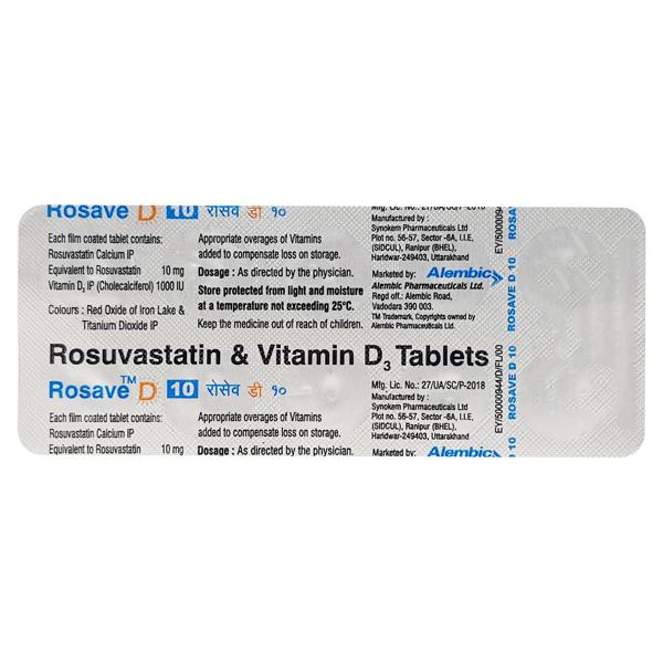 Buy Rosave D 10mg Tablet 10'S Online at Upto 25% OFF | Netmeds
