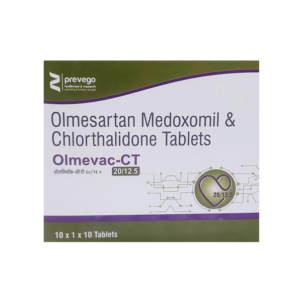 OLMEVAC CT 40/12.5 Tablet 10's : Uses, Side Effects, Price | Netmeds