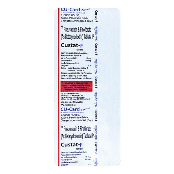 CUSTAT F Tablet 10's Price, Uses, Side effects, Substitutes | Netmeds