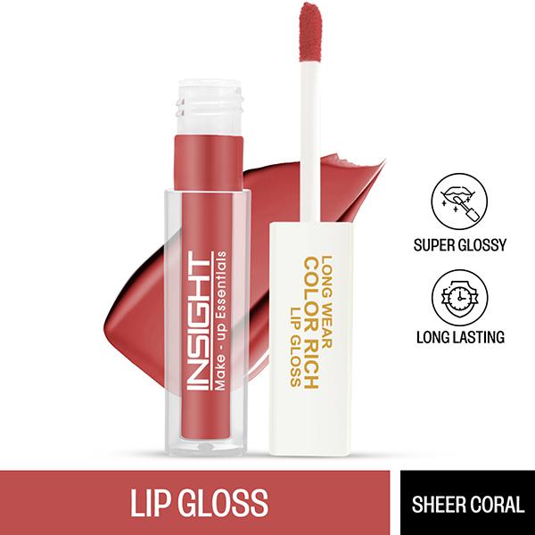 Buy Insight Cosmetics Long Wear Color Rich Lip Gloss - Sheer Coral 4 ml ...