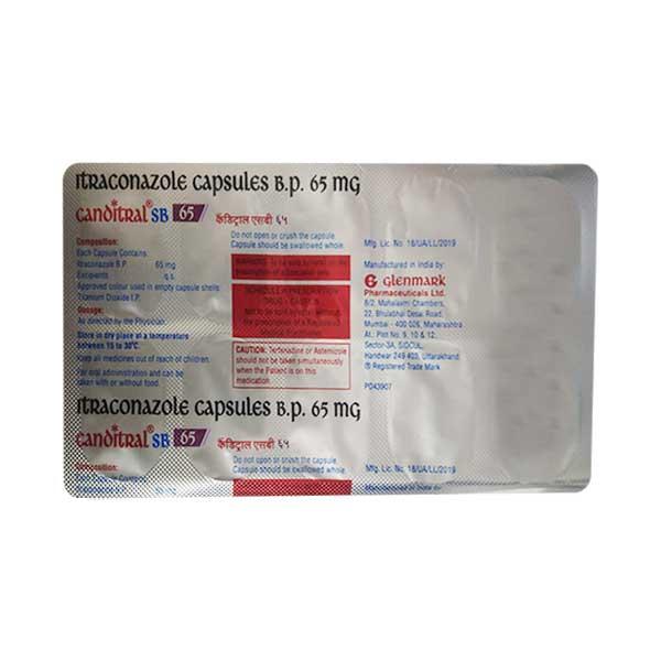 CANDITRAL SB 65 Capsule 10's Price, Uses, Side effects, Substitutes ...