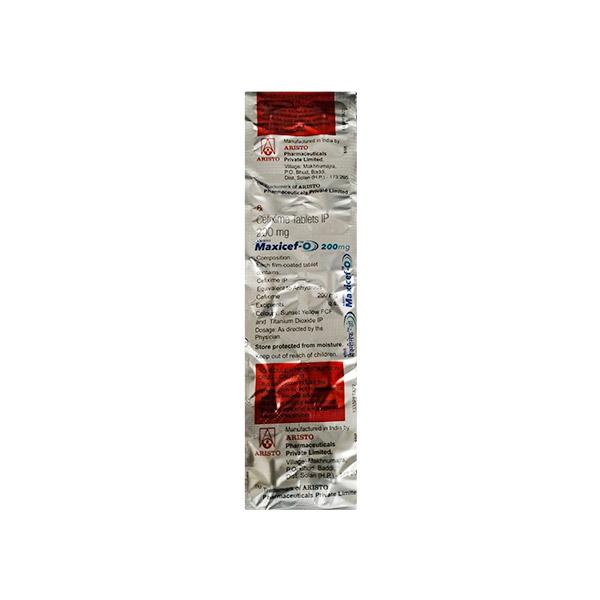 MAXICEF O 200mg Tablet 10's - Price, Uses, Side Effects | Netmeds