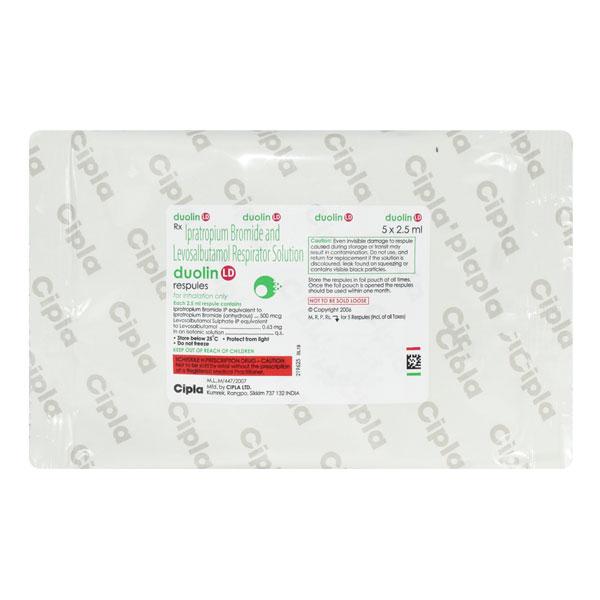 Duolin LD 500mcg/0.63mg Respule 5X2.5ml : Uses, Side Effects, Price ...