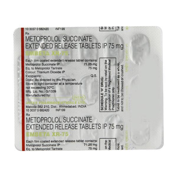 Embeta XR 75mg Tablet 15'S : Price, Uses, Side Effects | Netmeds
