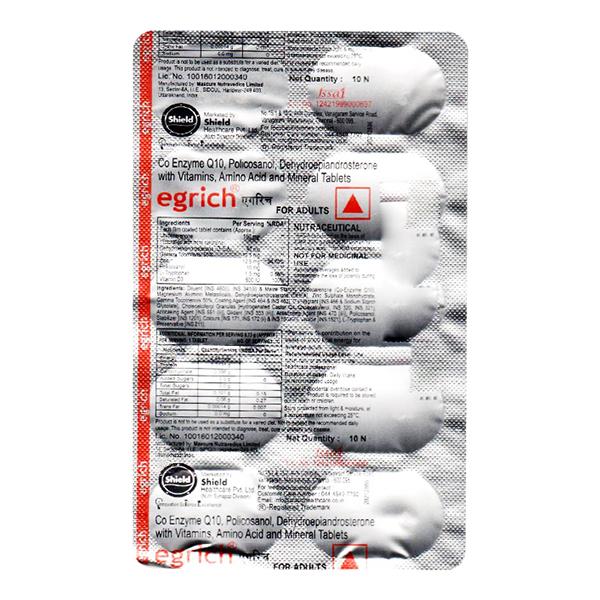 Buy EGRICH Tablet 10's Online at Upto 25% OFF | Netmeds