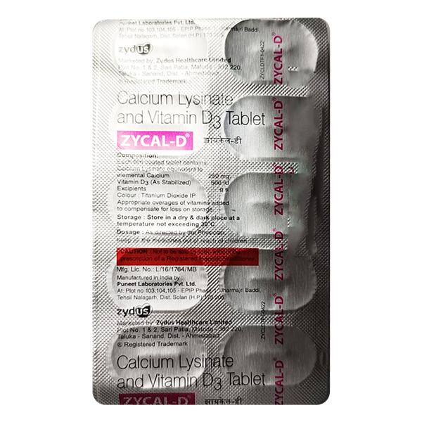 ZYCAL D Tablet 10's Price, Uses, Side effects, Substitutes | Netmeds