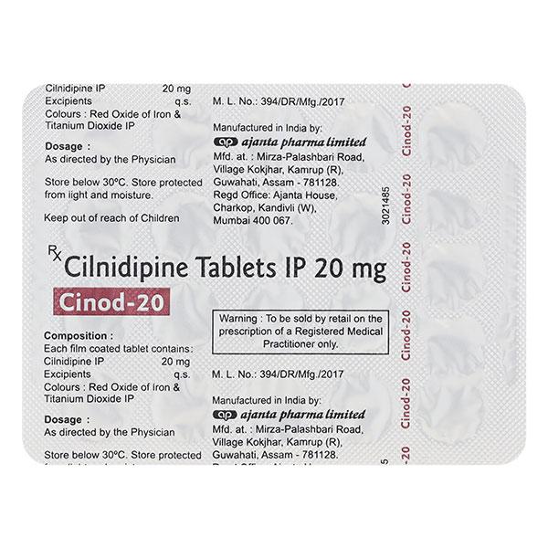 CINOD 20 Tablet 20's : Price, Uses, Side Effects | Netmeds