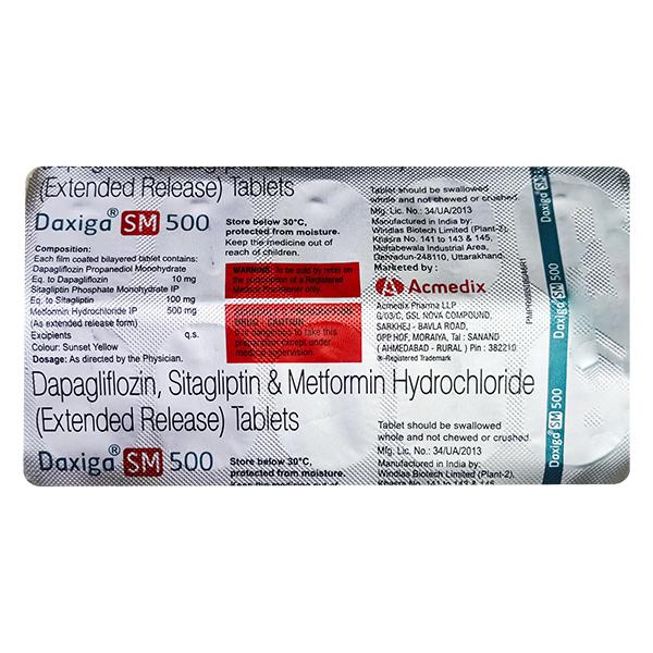 Buy DAXIGA SM 500 Tablet 10's Online at Upto 25% OFF | Netmeds