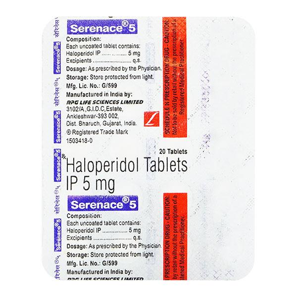SERENACE 5 Tablet 20's - Price, Uses, Side Effects, and Substitutes ...
