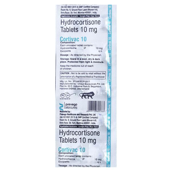 CORTIVAC 10 Tablet 10's Price, Uses, Side effects, Substitutes | Netmeds