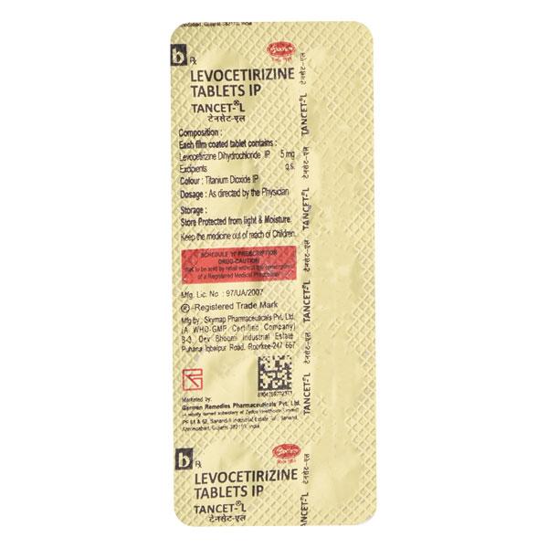 Buy Tancet L 5mg Tablet 10'S Online at Upto 25% OFF | Netmeds