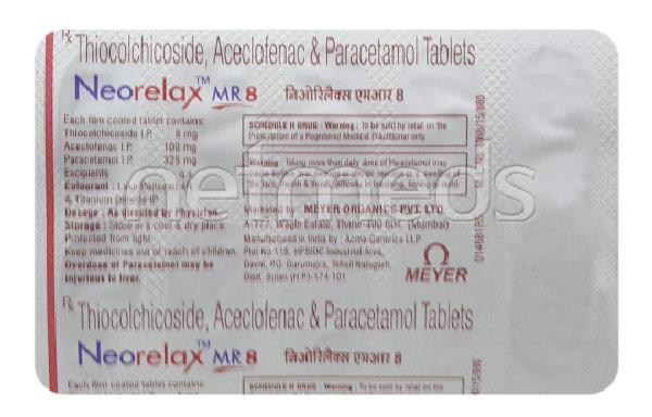 Buy Neorelax MR 8mg Tablet 10'S Online at Upto 25% OFF | Netmeds