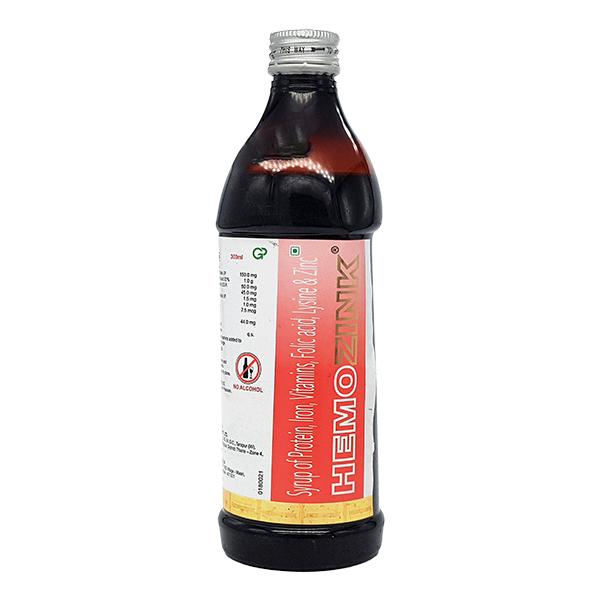 Hemozink Syrup 300ml Price, Uses, Side effects, Substitutes | Netmeds