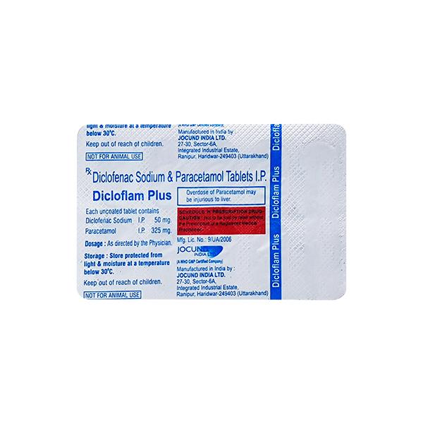 DICLOFLAM PLUS Tablet 10's Price, Uses, Side effects, Substitutes | Netmeds