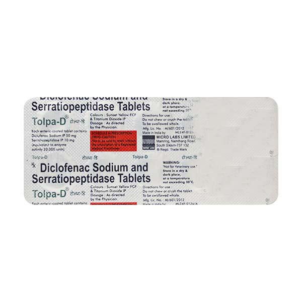 Tolpa D Tablet 10'S Price, Uses, Side effects, Substitutes | Netmeds