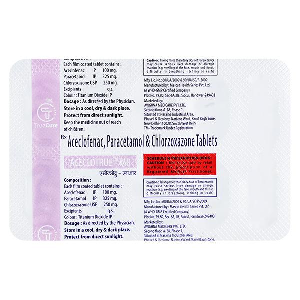 Buy ACECLOTRUE MR Tablet 10's Online at Upto 25% OFF | Netmeds