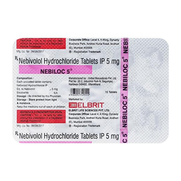 Nebiloc 5mg Tablet 15'S : Price, Uses, Side Effects | Netmeds