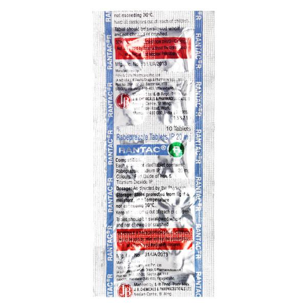 RANTAC R 20 Tablet 10's Price, Uses, Side effects, Substitutes | Netmeds