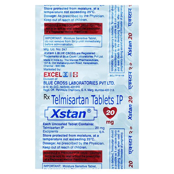 Xstan 20mg Tablet 15'S : Price, Uses, Side Effects | Netmeds
