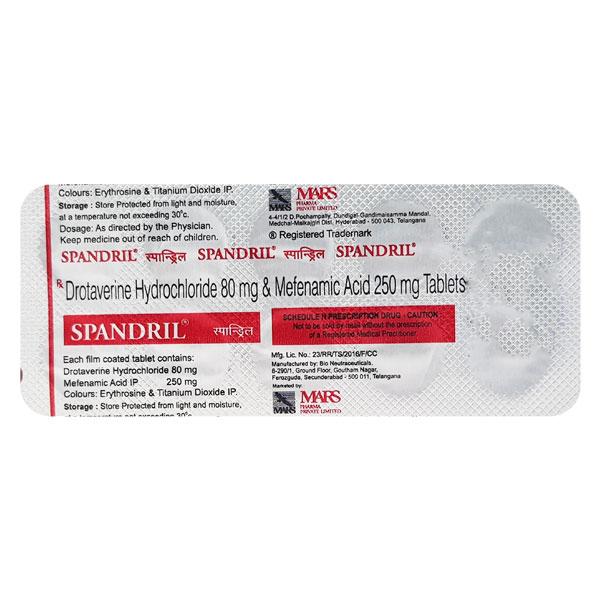 Buy SPANDRIL Tablet 10's Online at Upto 25% OFF | Netmeds